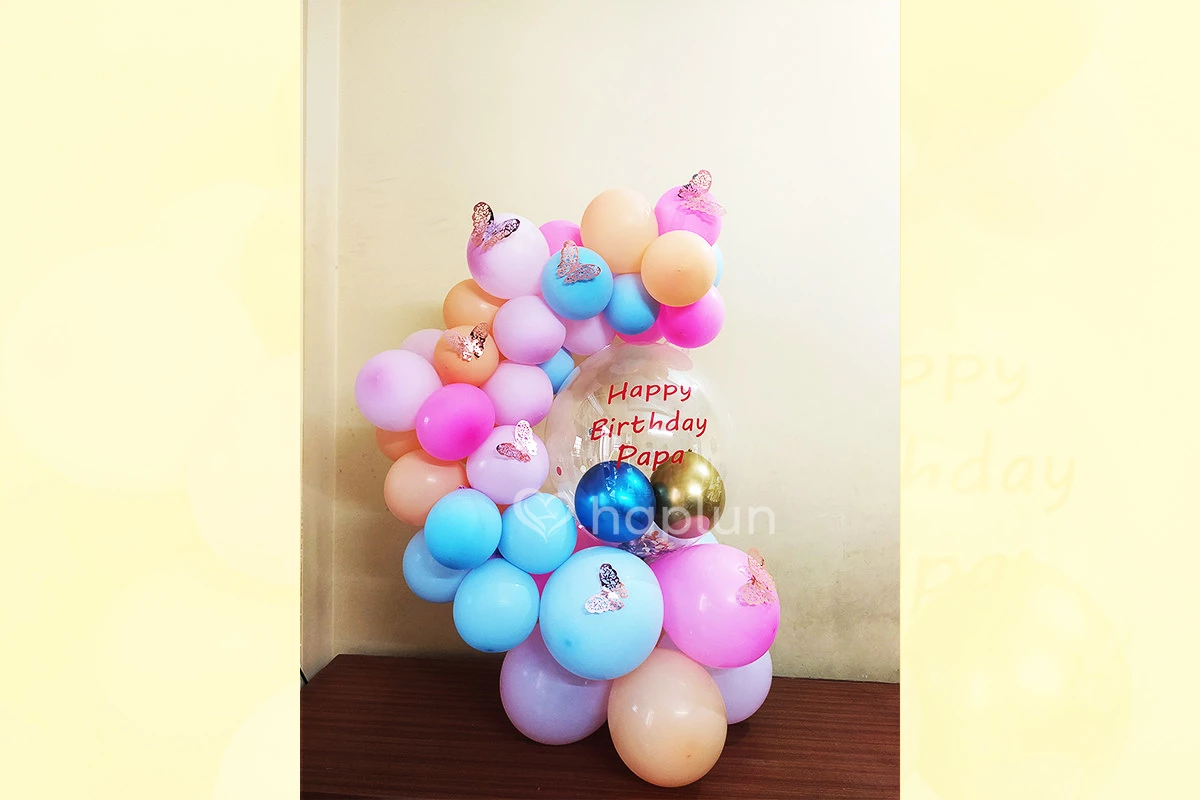 Balloon Bouquet With Custom Message, Balloon Marquee
