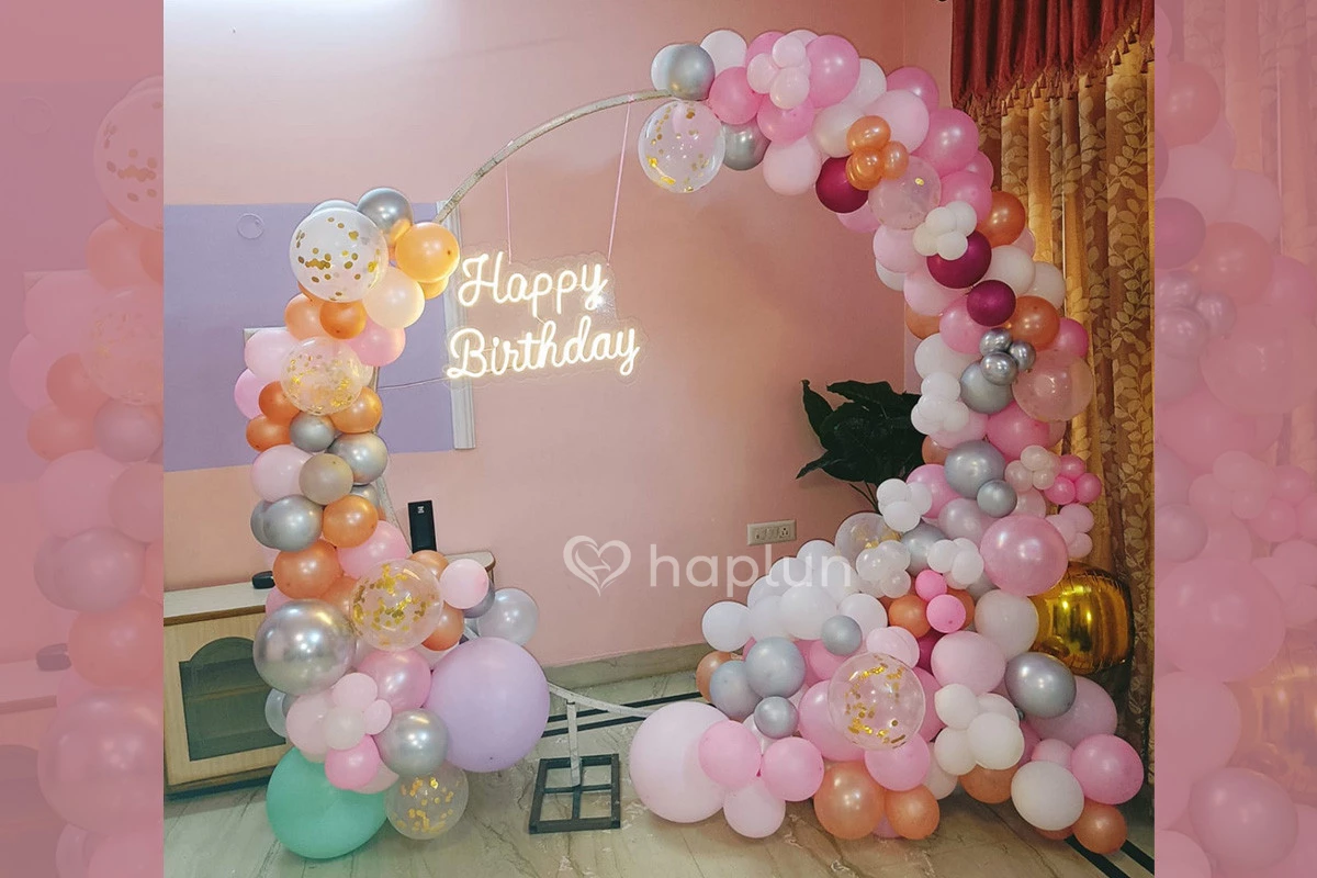 Ring Decoration With Pink Balloons Near Me