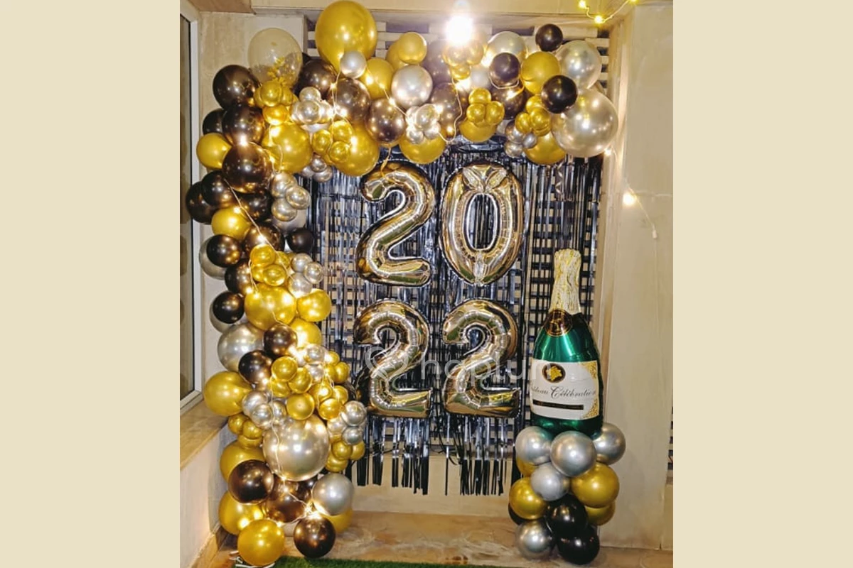New Year Backdrop Decoration For Party At Home