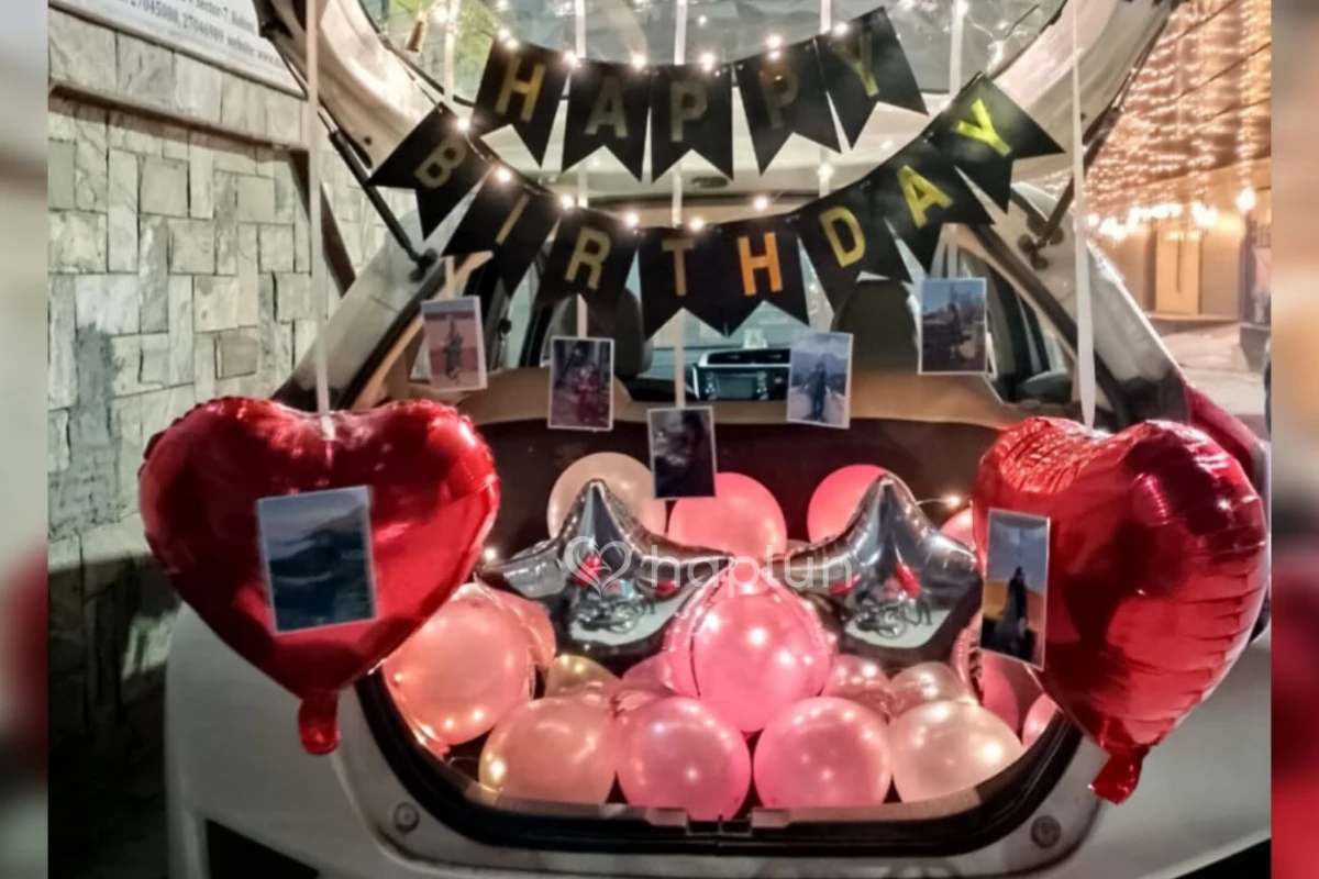Car Dikki Car Boot Surprise Decoration For Birthday With Love Theme
