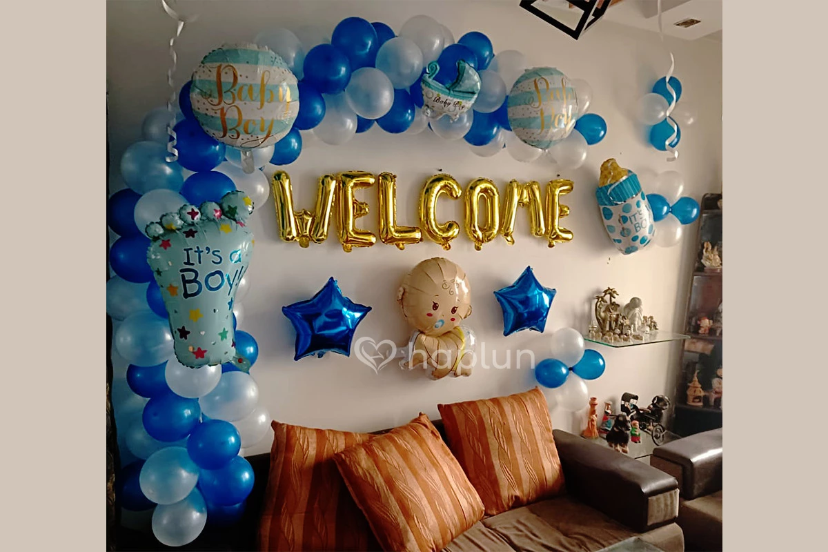 Classy Baby Boy Welcome (HEP631), Baby Welcome Decoration, Baby Boy ...